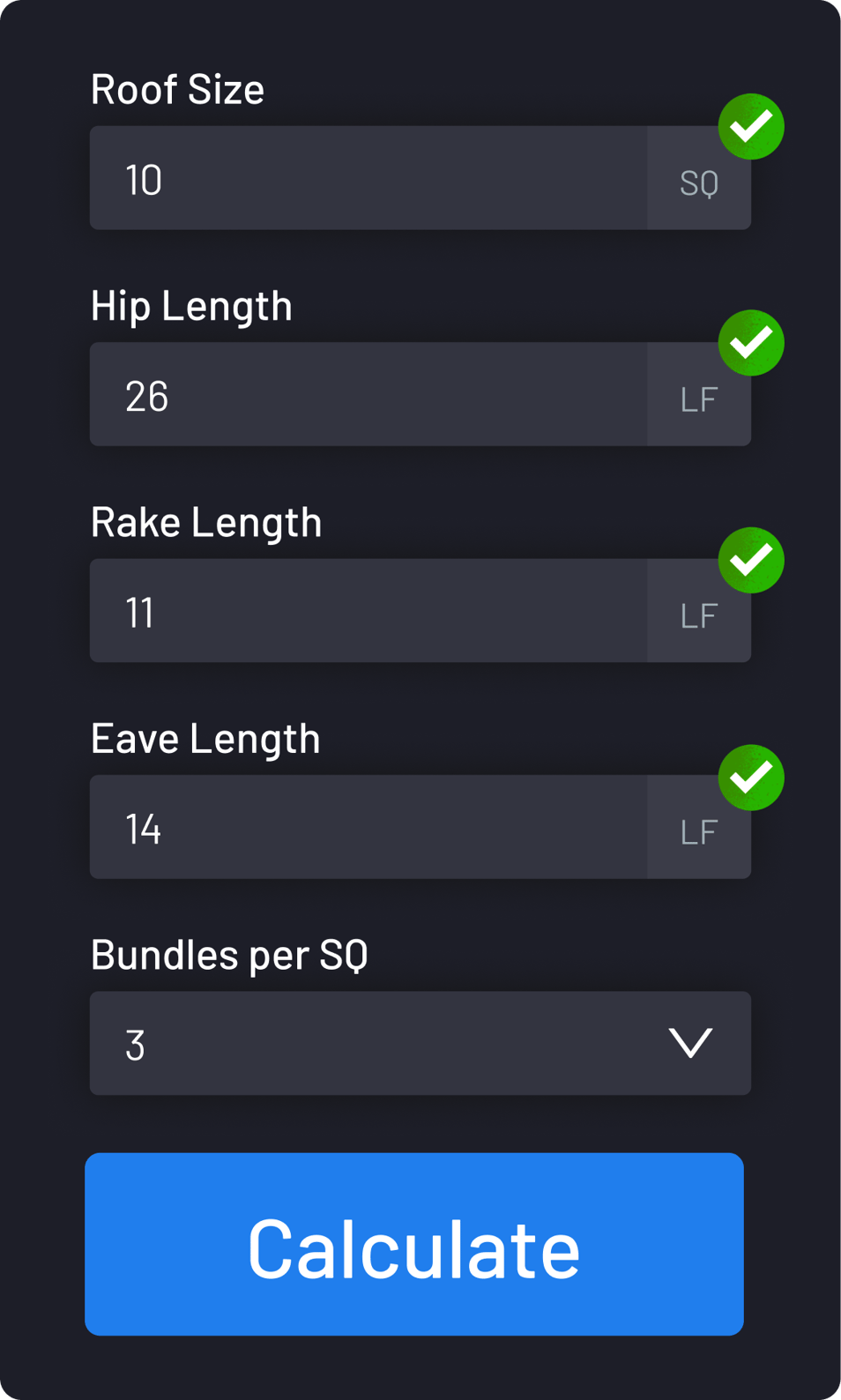 Shingle Waste Calculator | OneClick Code