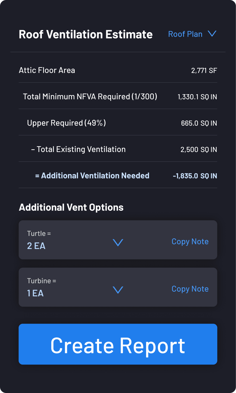 Ventilation Calculator | Roof Vent & Attic | OneClick Code