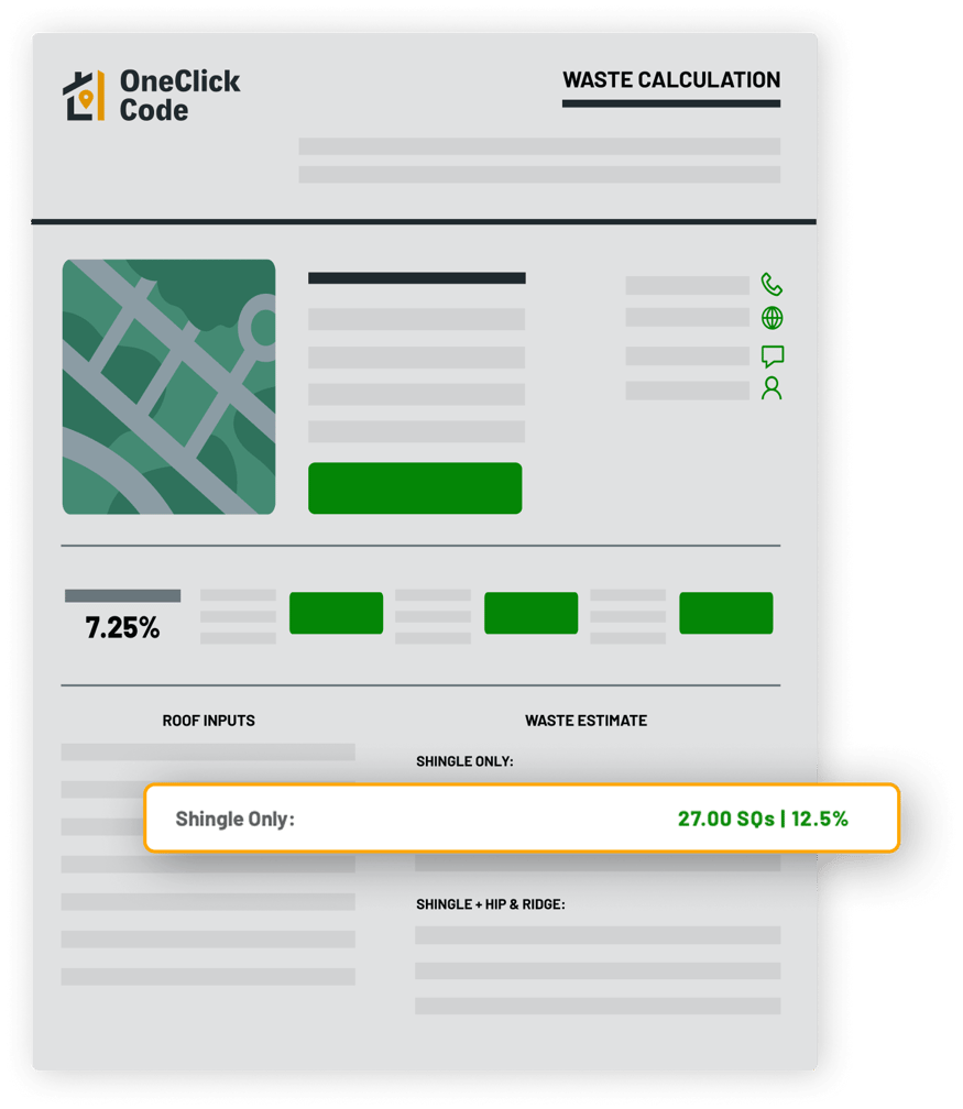 Roofing Waste Calculator | Shingle Calculator | OneClick Code